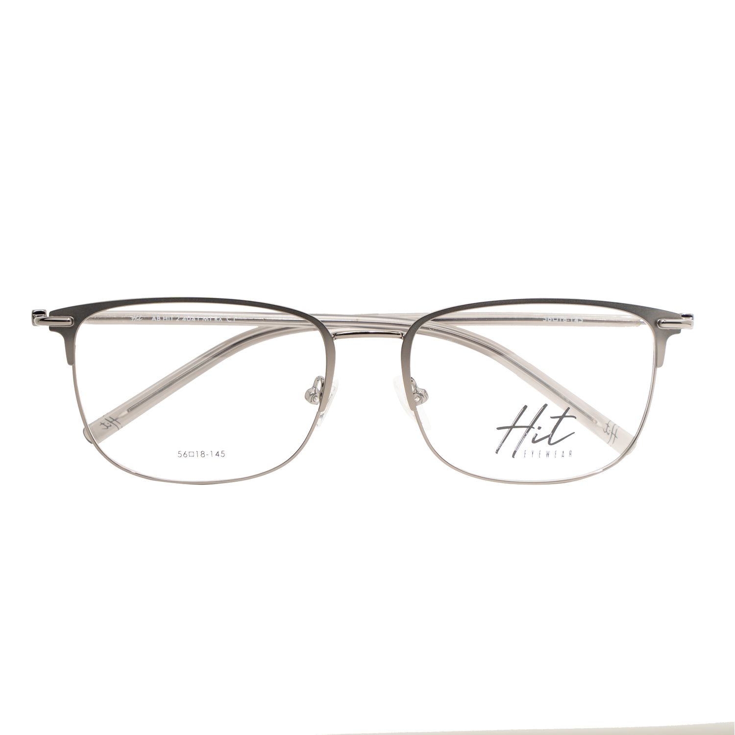Armação de Óculos de Grau Hit, modelo 2 4041, cor Prata, tamanho 56 ...